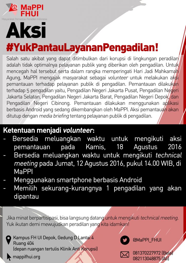 MaPPI FHUI Open For Volunterr – Fakultas Hukum Universitas Indonesia