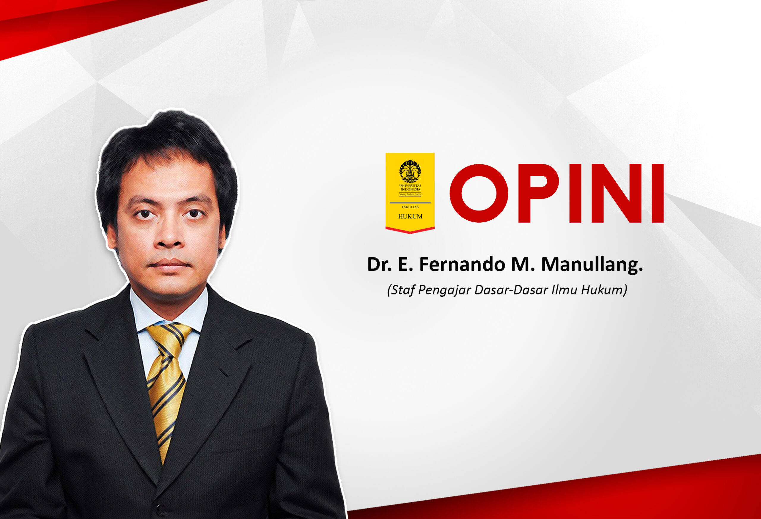 Peradilan Etika Pemilu: Really? Seriously? Oleh Dr. E. Fernando M ...