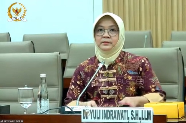 Dr. Yuli Indrawati, S.H., LL.M Hadiri RDPU dengan Komisi VI DPR Terkait ...